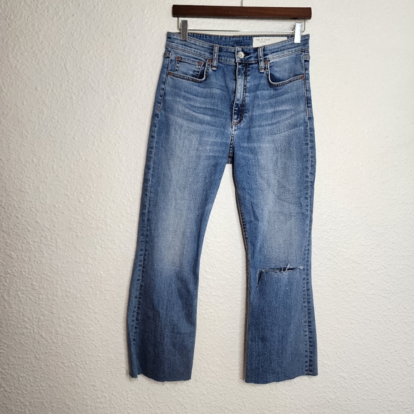 rag & bone | Jeans | Rag Bone Nina Highrise Shorty Flare Jeans In Clean ...